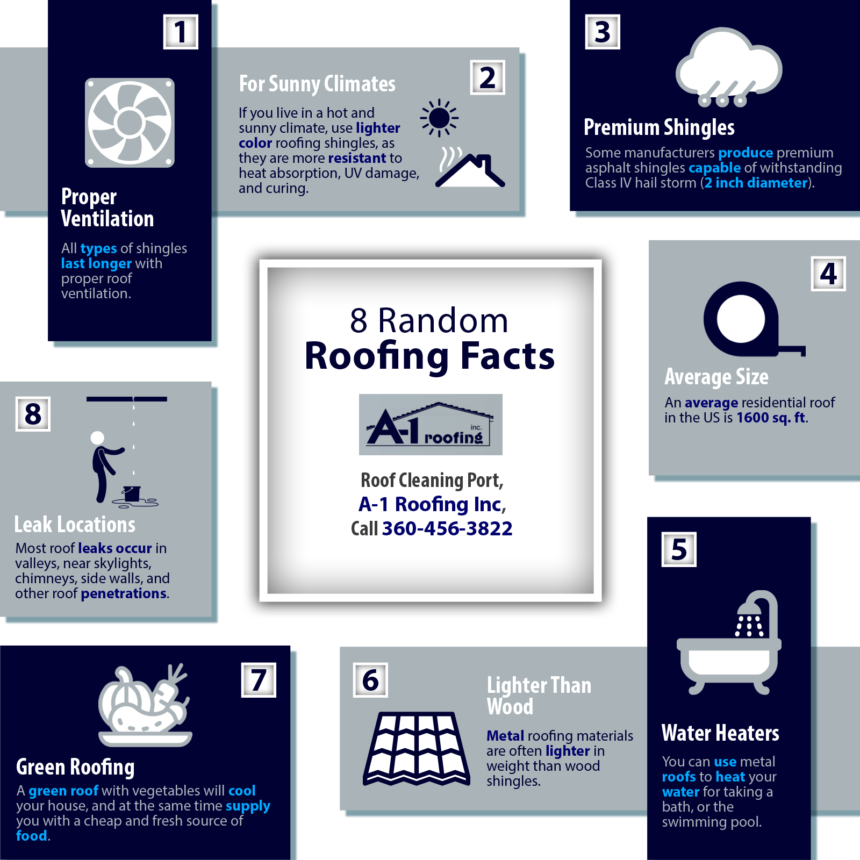 8 Random Roofing Facts | Shared Info Graphics