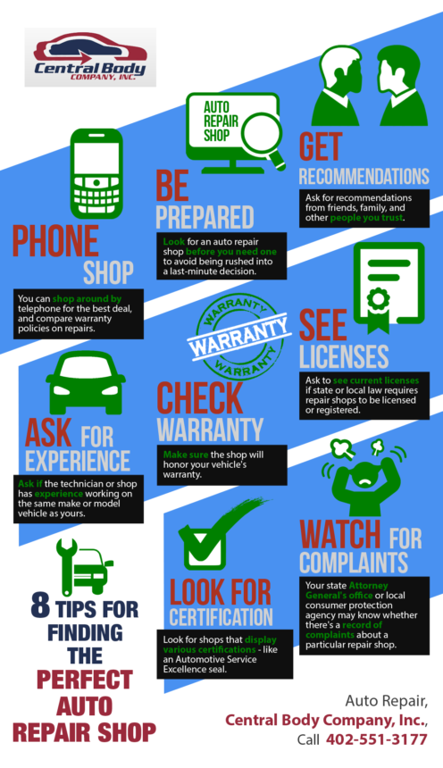 8 Tips for Finding the Perfect Auto Repair Shop | Shared Info Graphics