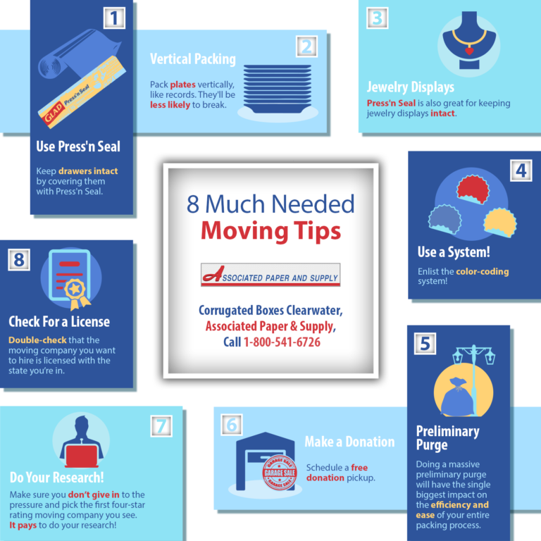 8 Much Needed Moving Tips | Shared Info Graphics