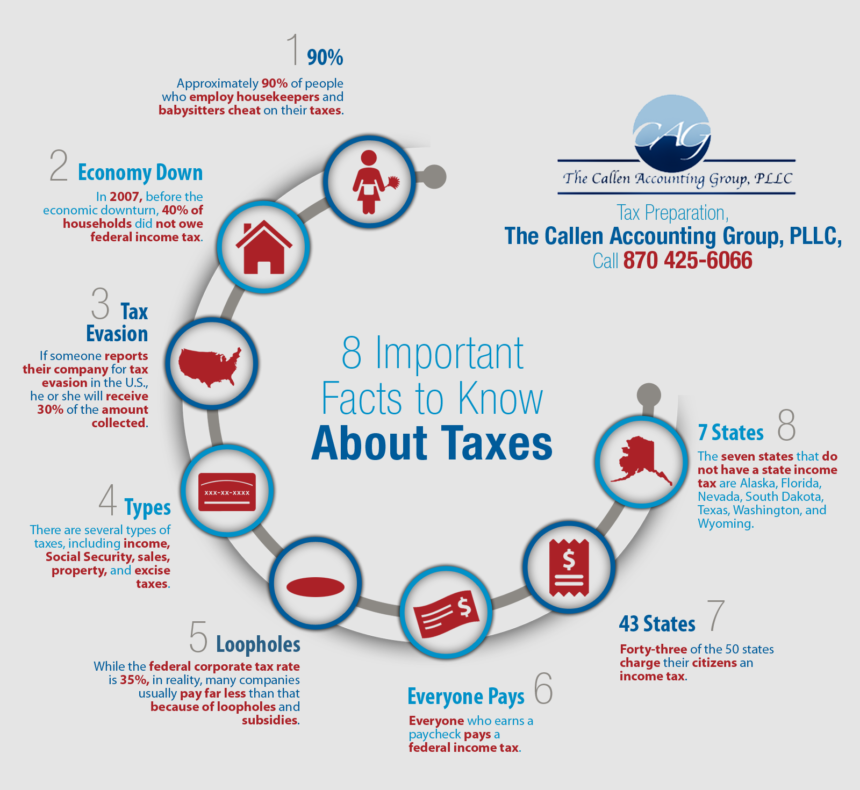 8 Important Facts to Know About Taxes | Shared Info Graphics