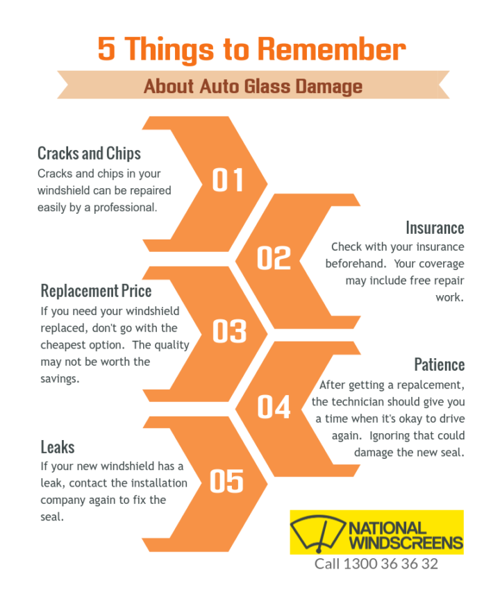5 Things to Remember About Auto Glass Damage | Shared Info Graphics